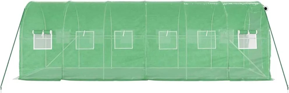 Skleník s ocelovým rámem zelený 12 m² 6 x 2 x 2 m 3188018