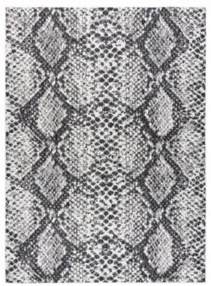Koberec šňůrkový SIZAL SION Hadí kůže 22162 ploské tkaní bílý/černý