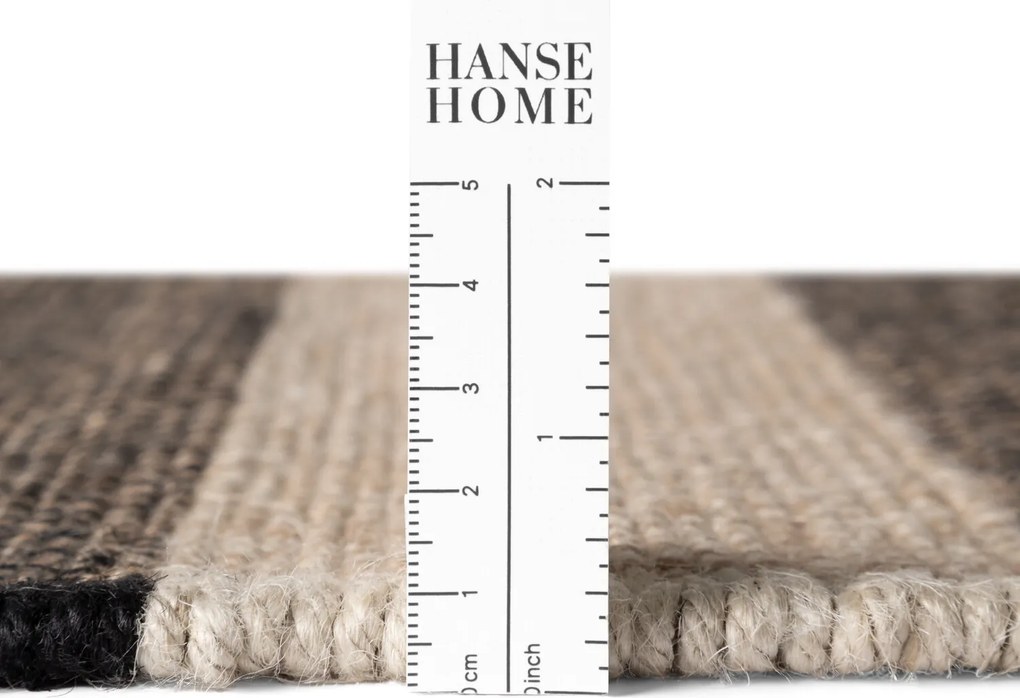 Hanse Home, Kusový koberec Handloom 106334 Playa White Black, 120x170, černobílá, chodba / předsíň
