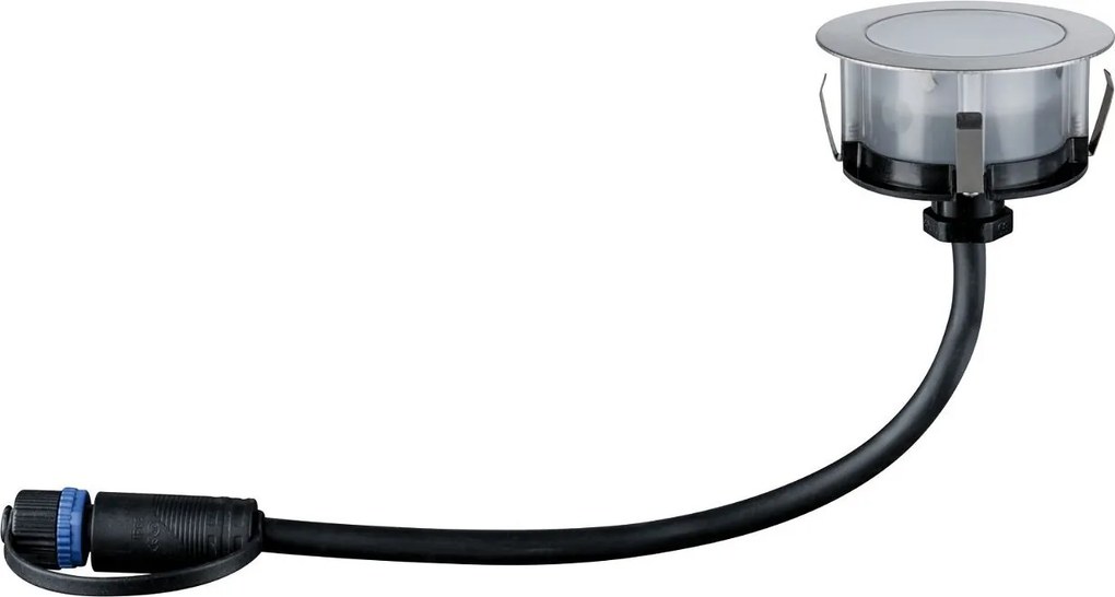 P 94721 AKCE - Plug & Shine LED zemní svítidlo Floor samostatné svítidlo neláká hmyz IP67 2200K 2W stříbrná - PAULMANN