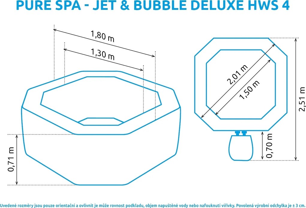 Nafukovací vířivka Marimex Pure Spa - Jet & Bubble Deluxe HWS 4 - Intex 28458EX [63810624]