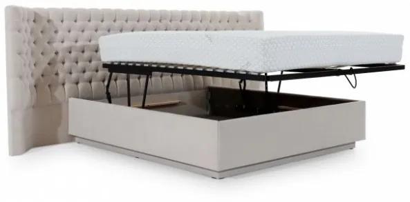 Luxusní čalouněná postel PARIS 140x200 cm Charles 4 Ano přidat pufu