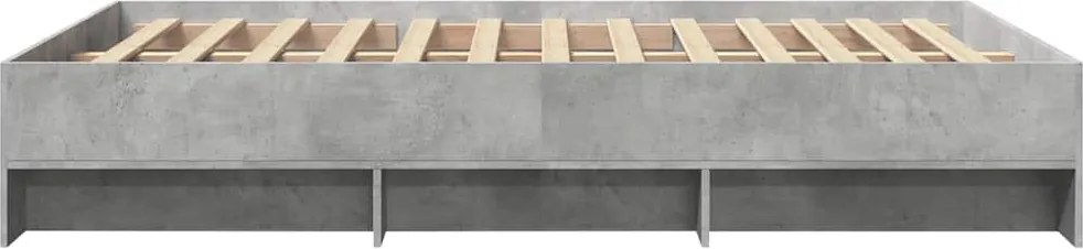 Rám postele betonově šedý 120 x 200 cm kompozitní dřevo 3295663