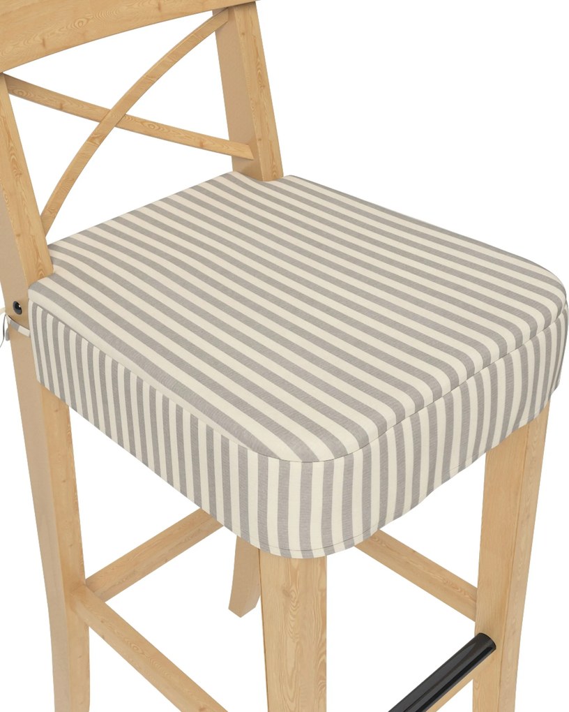 Sedák na židli IKEA Ingolf - barová barva šedá látka vzorované