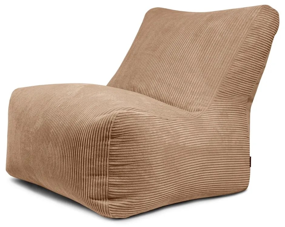 Hnědý manšestrový sedací vak Seat 100 Lounge – SLOWDOWN