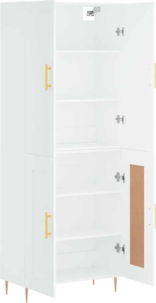 Skříň highboard bílá 69,5 x 34 x 180 cm kompozitní dřevo 3195779