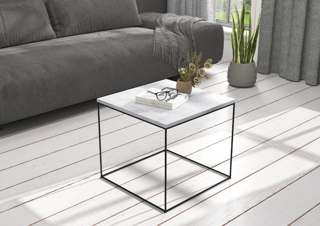 ADRK Furniture Konferenční stolek ELENA 50x50 CT-ELE-B-BE