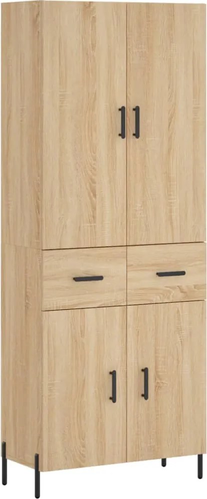 Skříň highboard dub sonoma 69,5 x 34 x 180 cm kompozitní dřevo 3198156