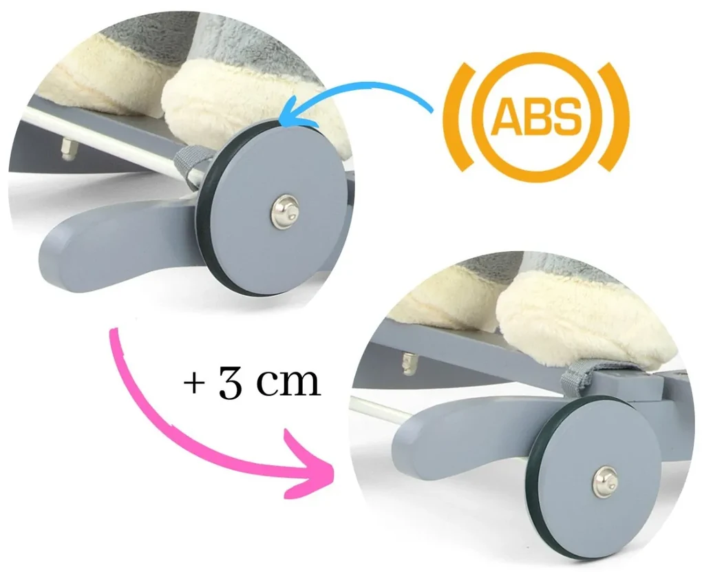 Milly Mally Polly – Cheval à Bascule Marron Clair Pour Bébés (12m+) – Siège Confortable Et Oreilles Interactives