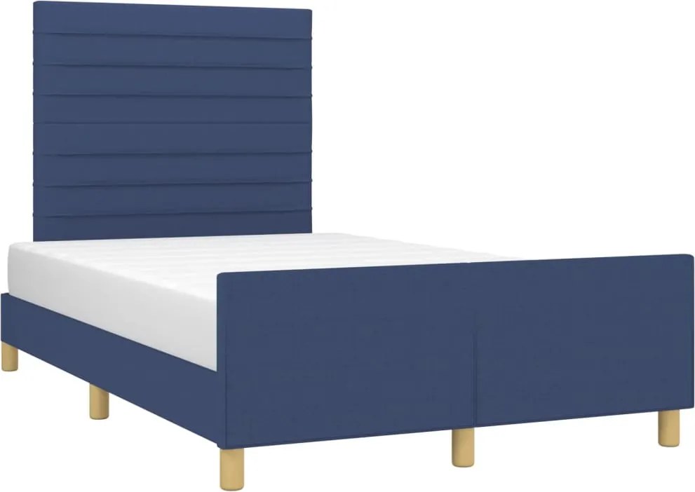 Rám postele bez matrací modrá 120x190 cm textil 3270526