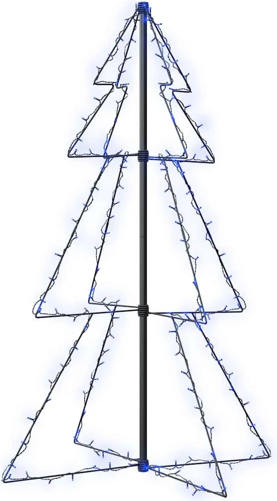 Vánoční stromek kužel 160 LED diod dovnitř i ven 78 x 120 cm 328567