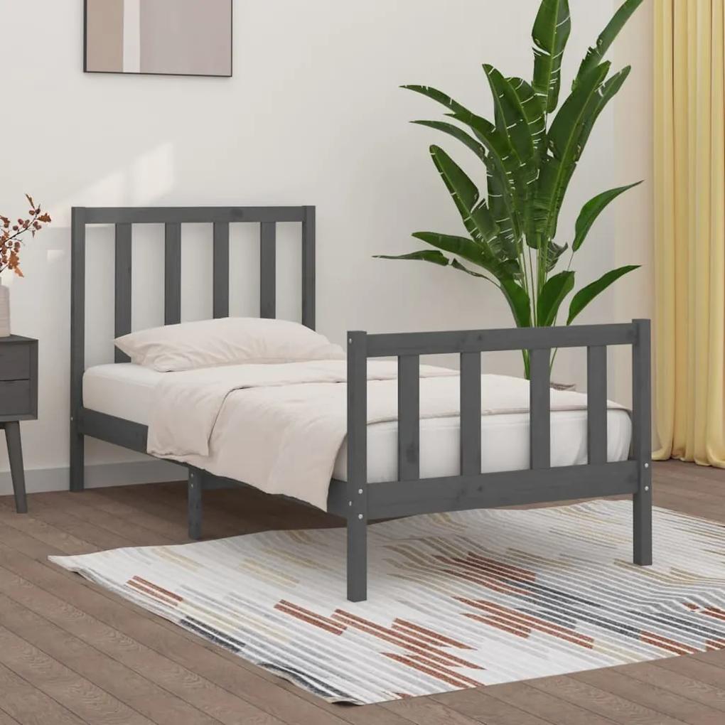 vidaXL Rám postele masivní borovice 90 x 190 cm Single [3105191] Barva: Černá