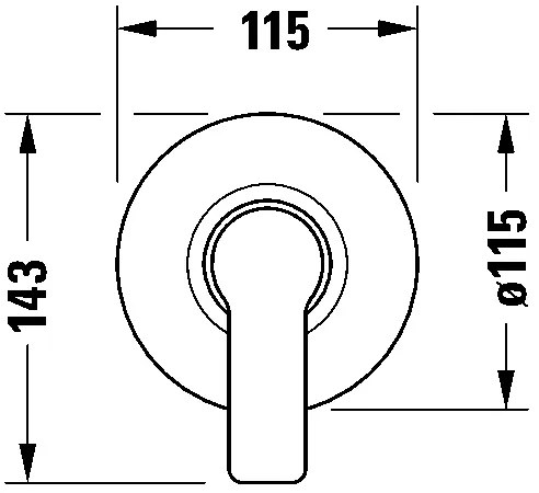 Duravit DC4210007010 - Sprchová baterie pro pod. instalaci D-CODE lesklý chrom
