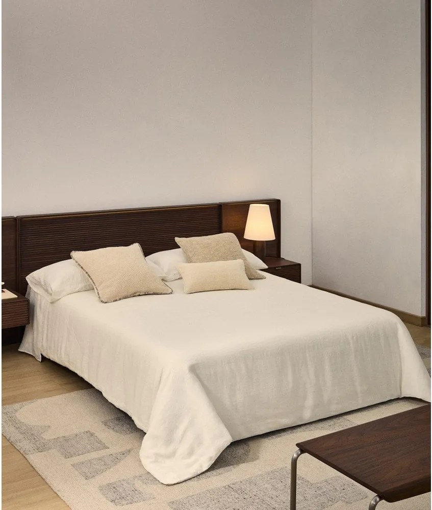 Slonovinové 3dílné povlečení na dvoulůžko/prodloužené 220x240 cm Simmel – Kave Home