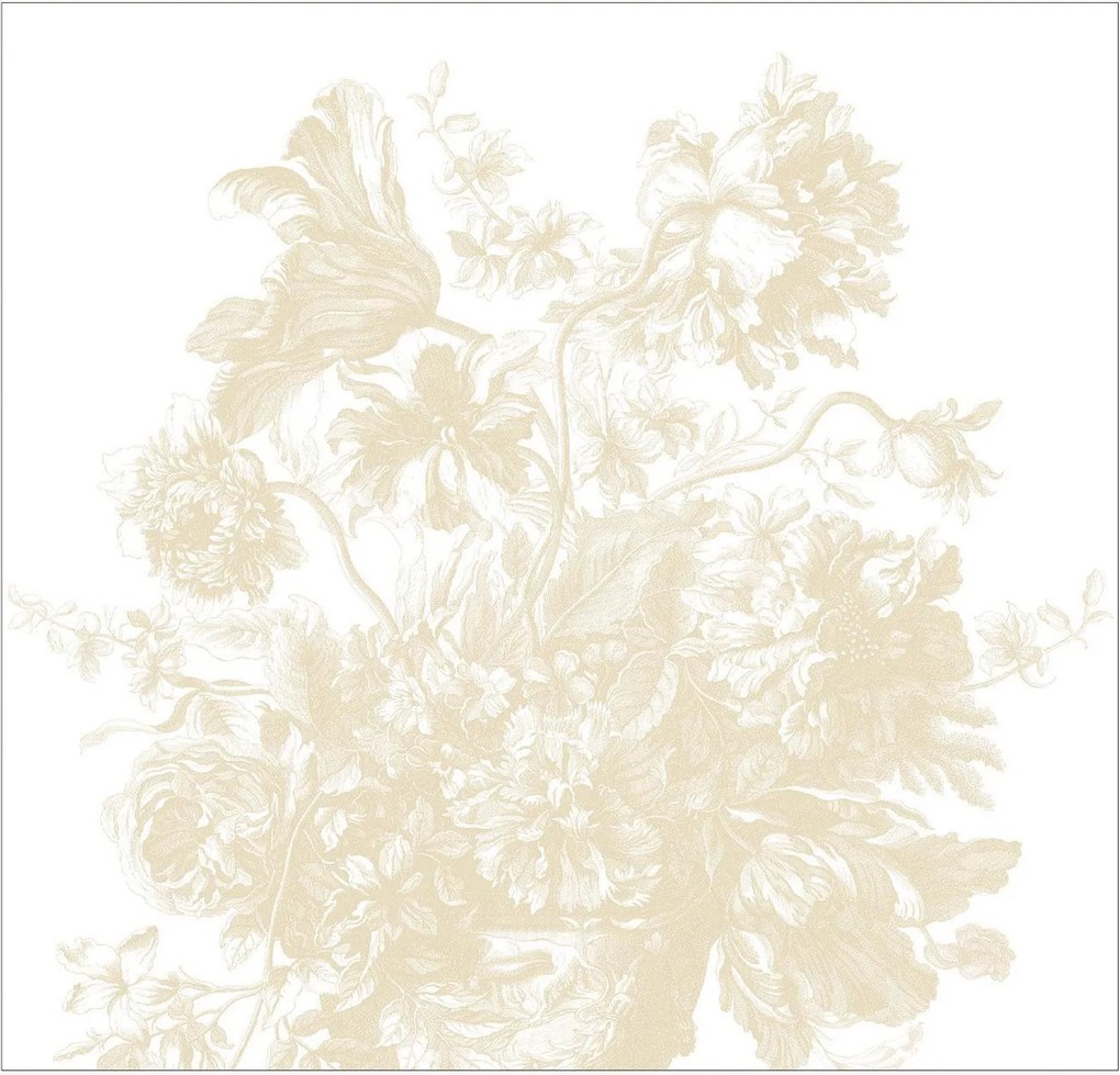 Tapeta Frans Uyterlinde - Engraved Flowers