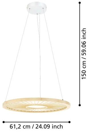 Eglo 390297 - LED Stmívatelný lustr na lanku DEHESA LED/36W/230V 4000K