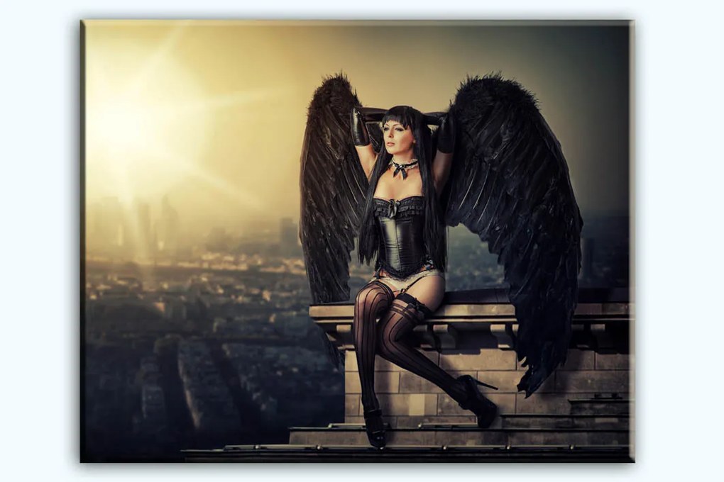 Obraz Černý anděl Velikost (šířka x výška): 100x80 cm