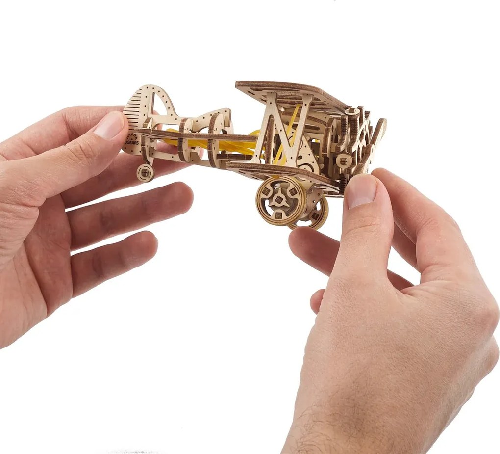 Ugears 3D mechanické puzzle Dvouplošník 84 ks