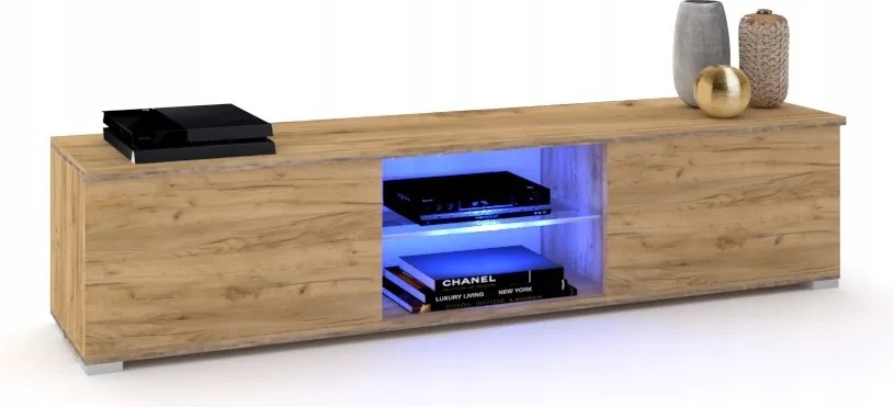 Gloria Stojící Rtv skříňka Komoda Dub Craft Led 180