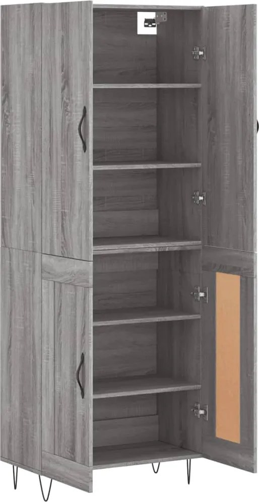 Skříň highboard šedá sonoma 69,5 x 34 x 180 cm kompozitní dřevo 3198079