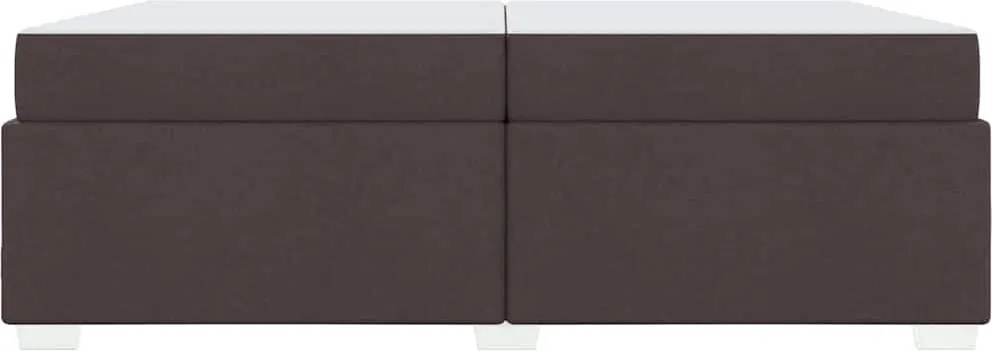 Rám postele s matrací Tmavě hnědá 200 x 200 cm textil 3399211