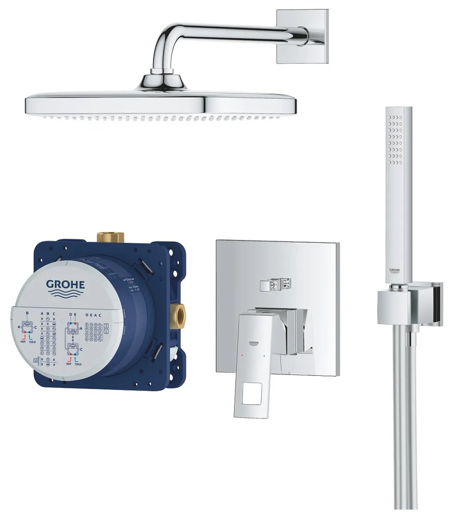 GROHE Eurocube - Sprchový set se sprchou Temptesta 250, chrom 25239000