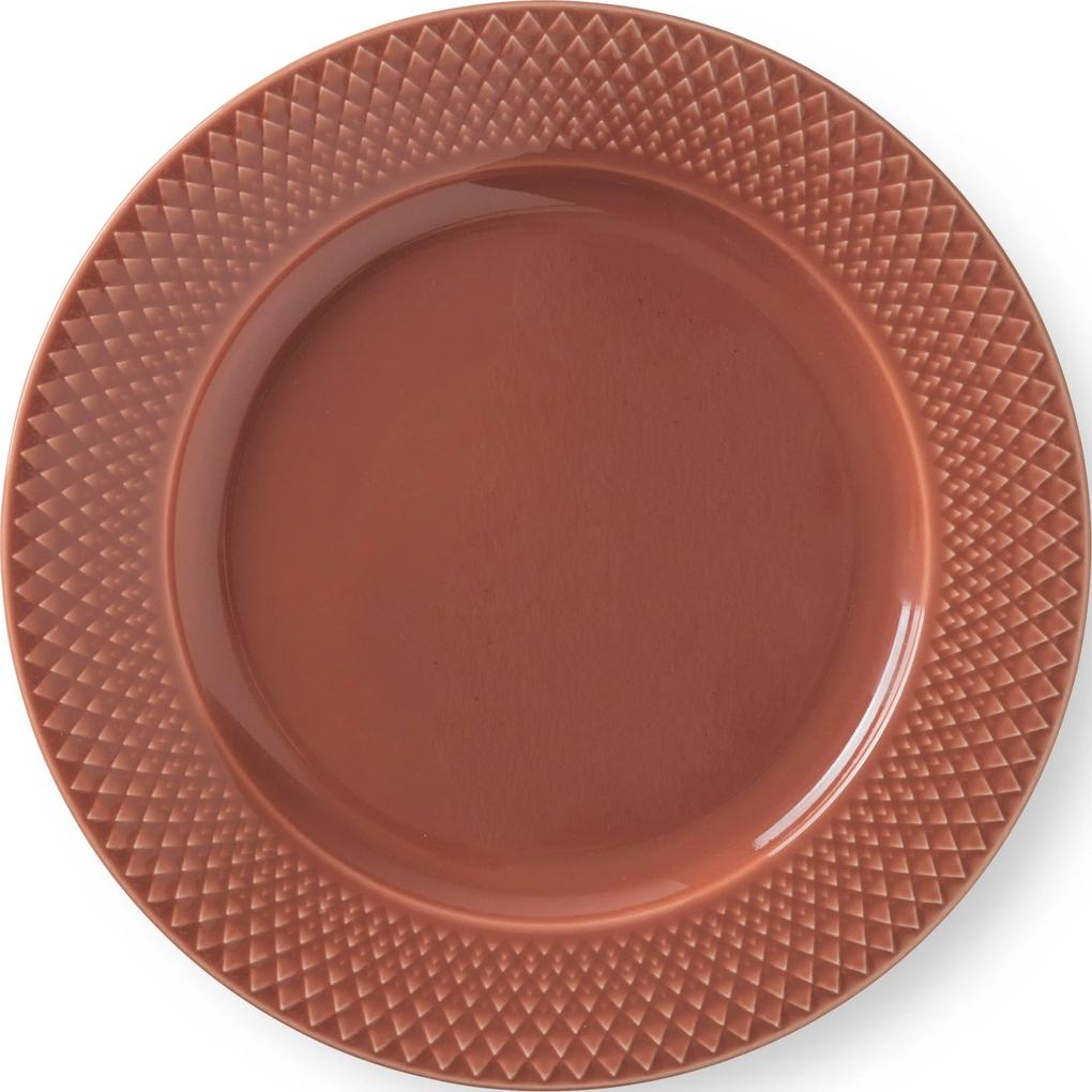 Snídaňový talíř Rhombe 23 cm hnědý