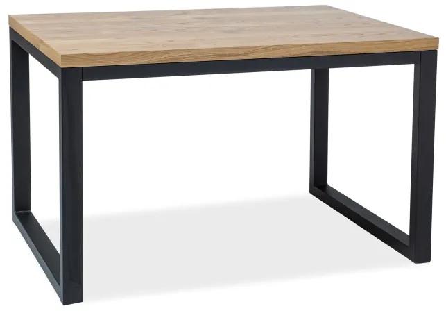Stůl LORAS II masivní dub/černý 120x80