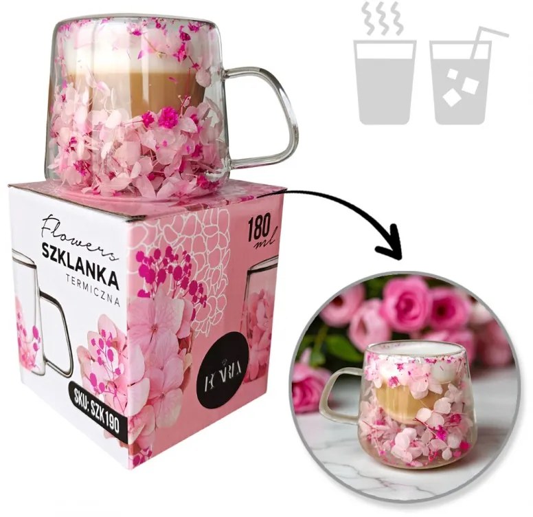 Flamenco Mystique Termoska s hortenzií a růžemi 180 ml - 1 ks 190 SZK