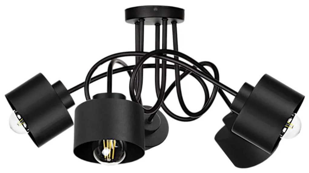 Keter Lighting | Přisazený lustr SIMPLY BLACK 5xE27/60W/230V | KE0079