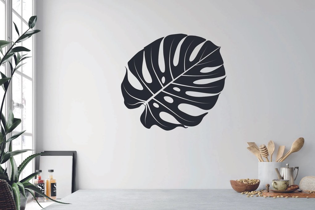 Lepy.cz Samolepka na zeď Monstera list Velikost (šířka x výška): 30x27cm, Barevná varianta: Levandulová