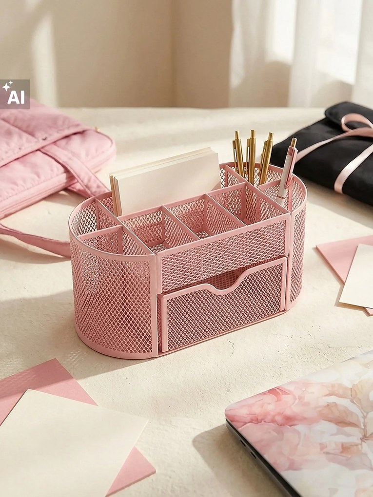 Sinsay - Stolní organizér - pastelová růžová