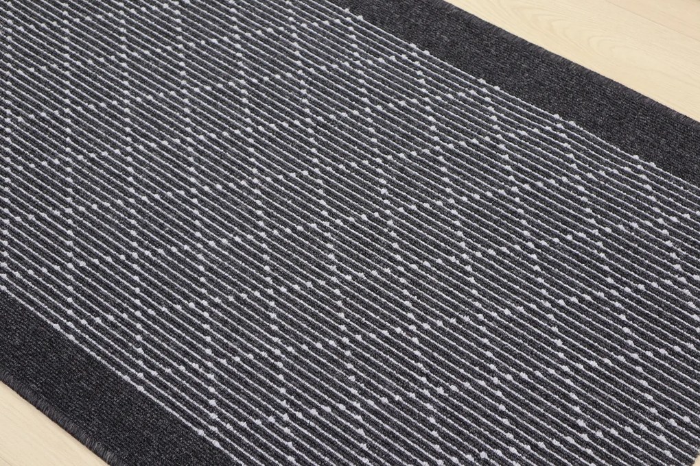 Condor Carpets, Protiskluzový běhoun na míru Boulevard 9229, šíře 100 cm, šedá, chodba / předsíň