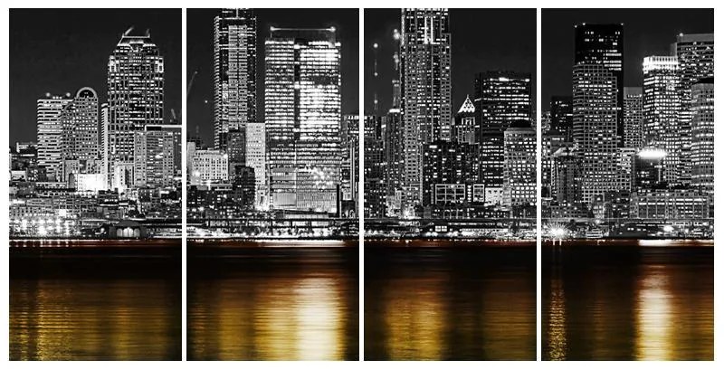 Obraz nočního města  (160x80 cm), 40 dalších rozměrů