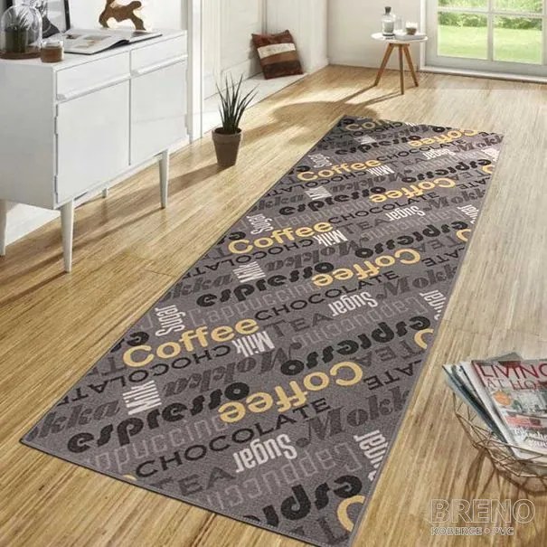Breno Kusový koberec CAPPUCCINO 49, 67x180 cm, Šedá
