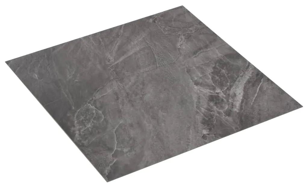 Samolepicí podlahové desky 20 ks PVC 1,86 m² černý vzor,  330175
