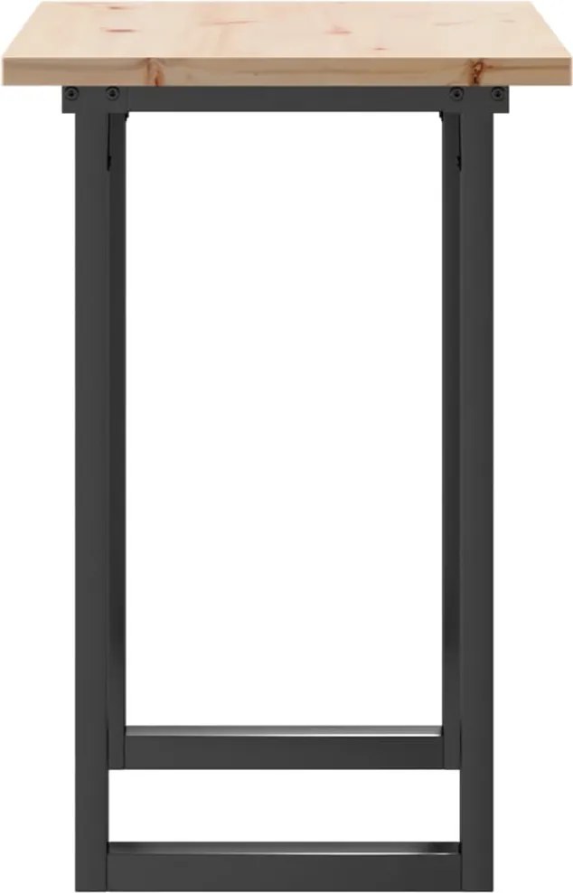 Jídelní stůl s O rámem 80 x 50 x 75,5 cm borové dřevo a ocel 3282738