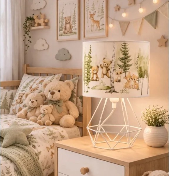 Dětská stolní lampa KIDS ROOM 1xE27/60W/230V pr. 18 cm zvířátka