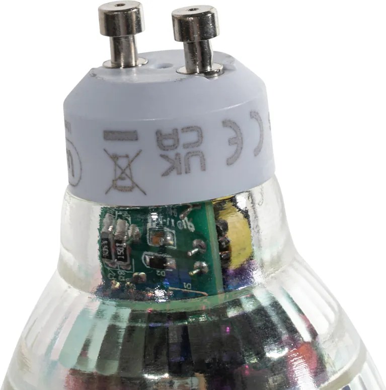 Sada 5 stmívatelných čirých LED žárovek GU10 50mm 2,5W 450 lm 3000K