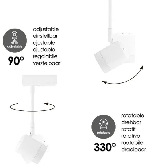 LED Stmívatelné bodové svítidlo MANU 1xGU10/5,8W/230V bílá
