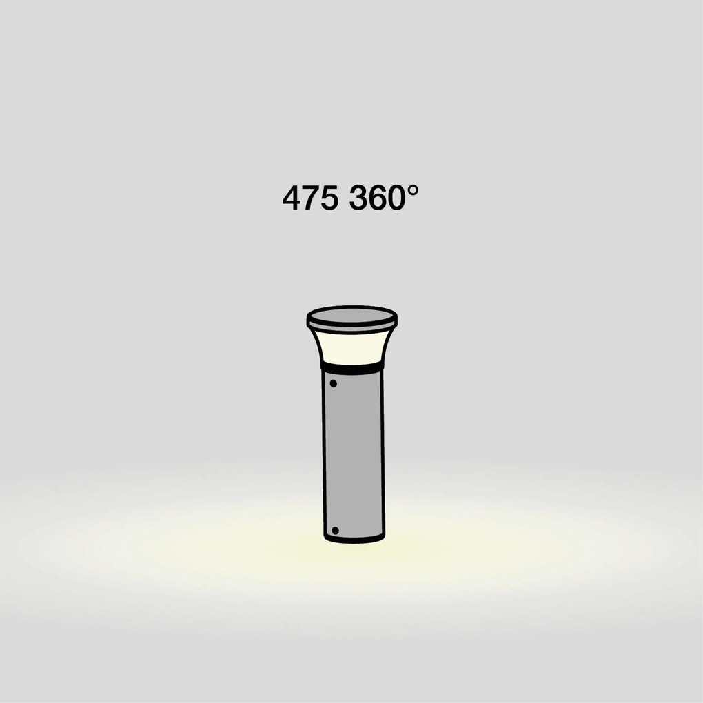 SLC SLC1418 LED venkovní sloupkové svítidlo Faro 475mm Bollard černé 2323lm 2700/3200/4000K Ra80 nastavitelná intenzita IP66 360 - TLG