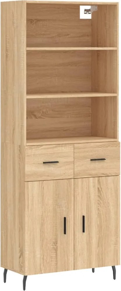 Skříň highboard dub sonoma 69,5 x 34 x 180 cm kompozitní dřevo 3200532