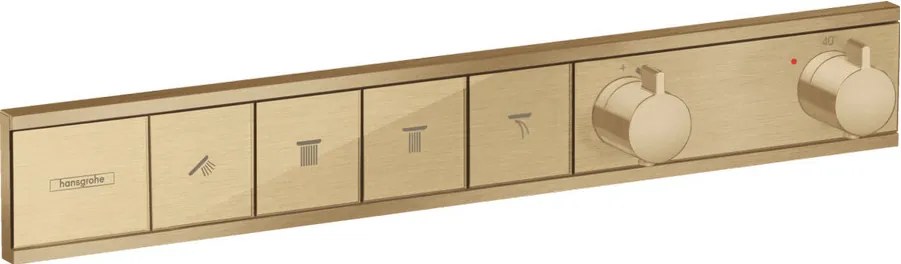 Hansgrohe RainSelect, baterie pod omítku na 4 spotřebiče, kartáčovaný bronz 15382140