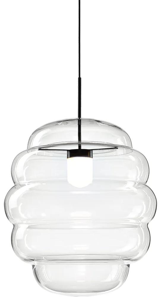 Bomma Luxusní závěsné svítidlo Blimp large, ø 60 cm Barva skla: černá montura, amber