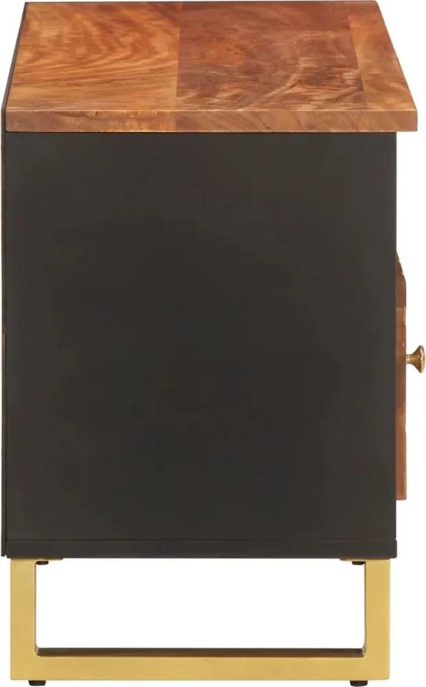 vidaXL TV skříňka hnědá a černá 100 x 33,5 x 46 cm masivní mangovník [356799]