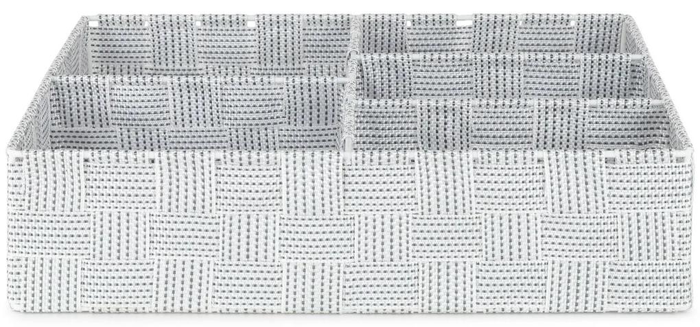 Organizér na prádlo a doplňky Compactor Toronto - 5 dílný, 32 x 25 x 8 cm, bílo-šedý