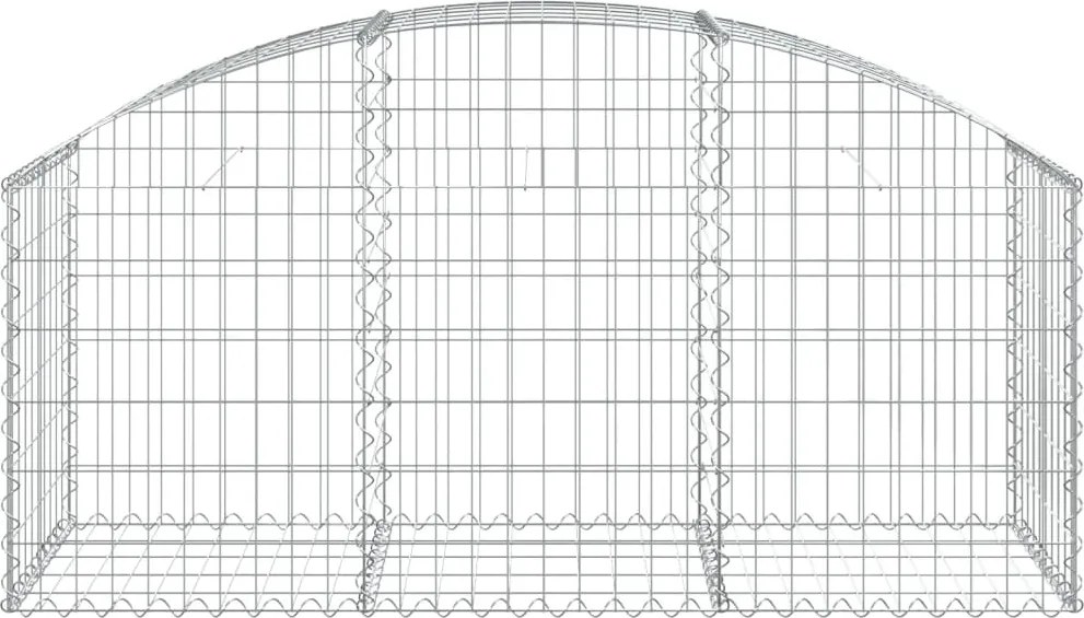 Klenutý gabionový koš 150 x 50 x 60/80 cm pozinkované železo 153453