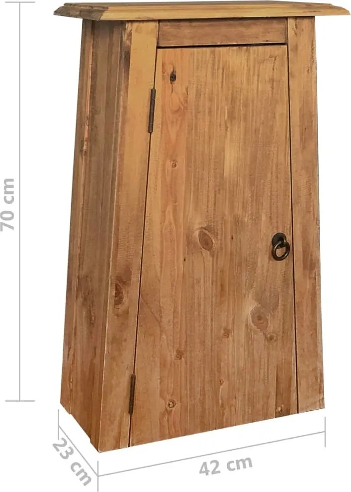 vidaXL Koupelnová nástěnná skříňka masivní borovice 42 x 23 x 70 cm [246039]