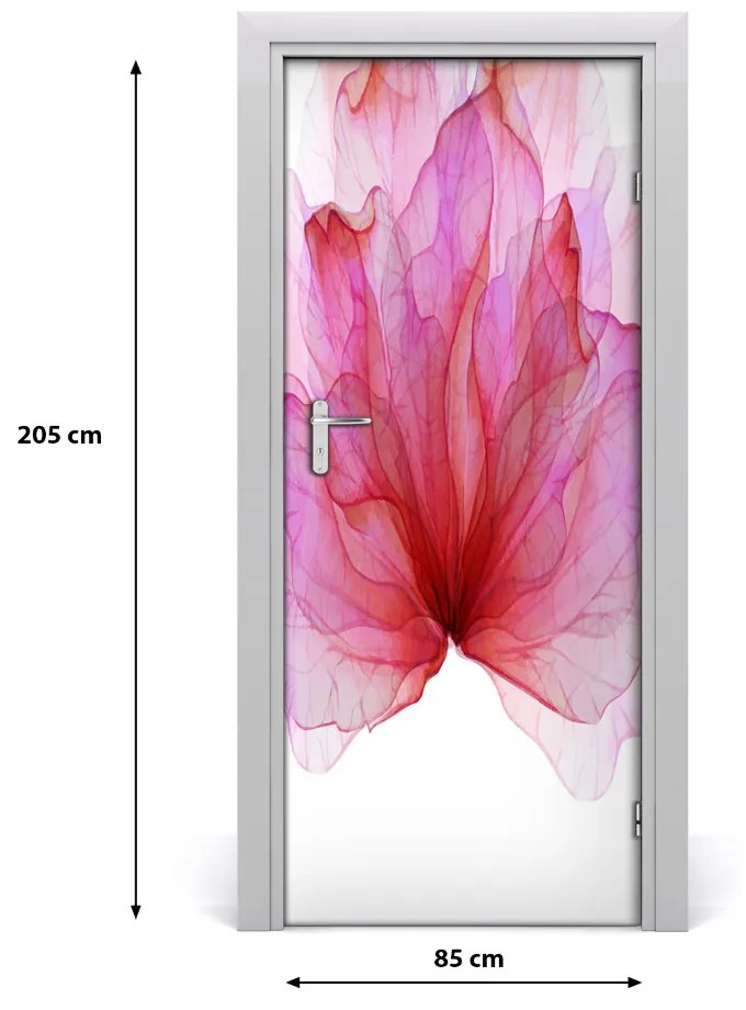 Samolepící fototapeta na dveře růžový květ 85x205 cm