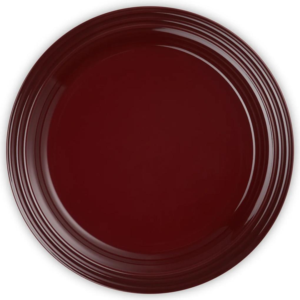 Jídelní talíř Le Creuset 27 cm červený burgund